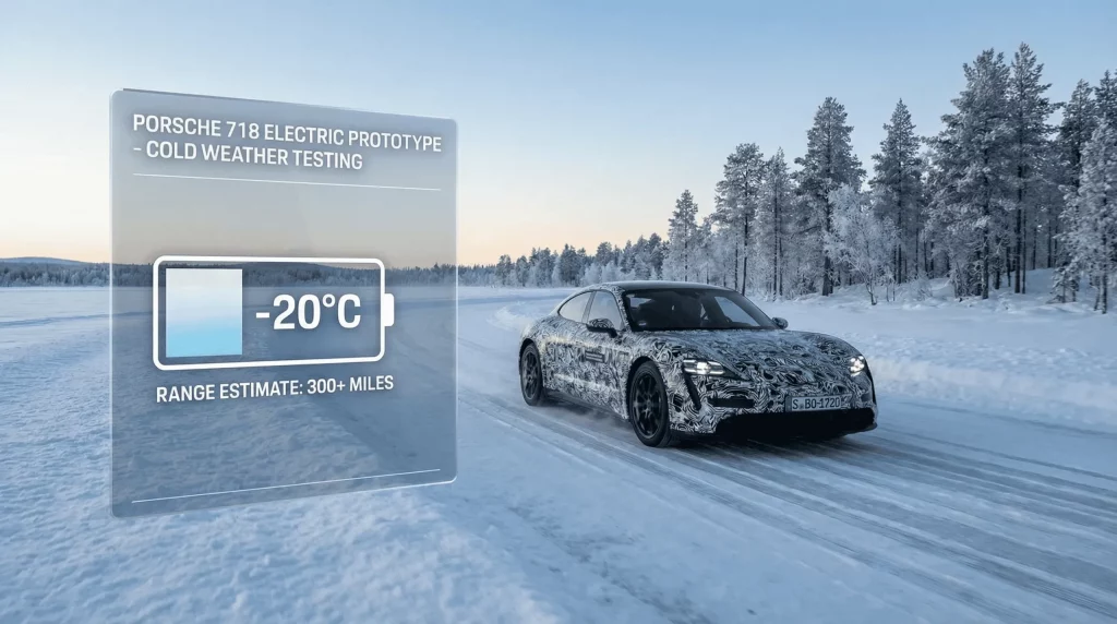 Porsche 718 Electric Debut: Cold Weather Testing Reveals Range and Tech ...
